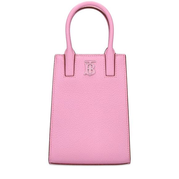 Burberry | Bags | Burberry Tb Logo Grain Leather Phone Tote | Poshmark